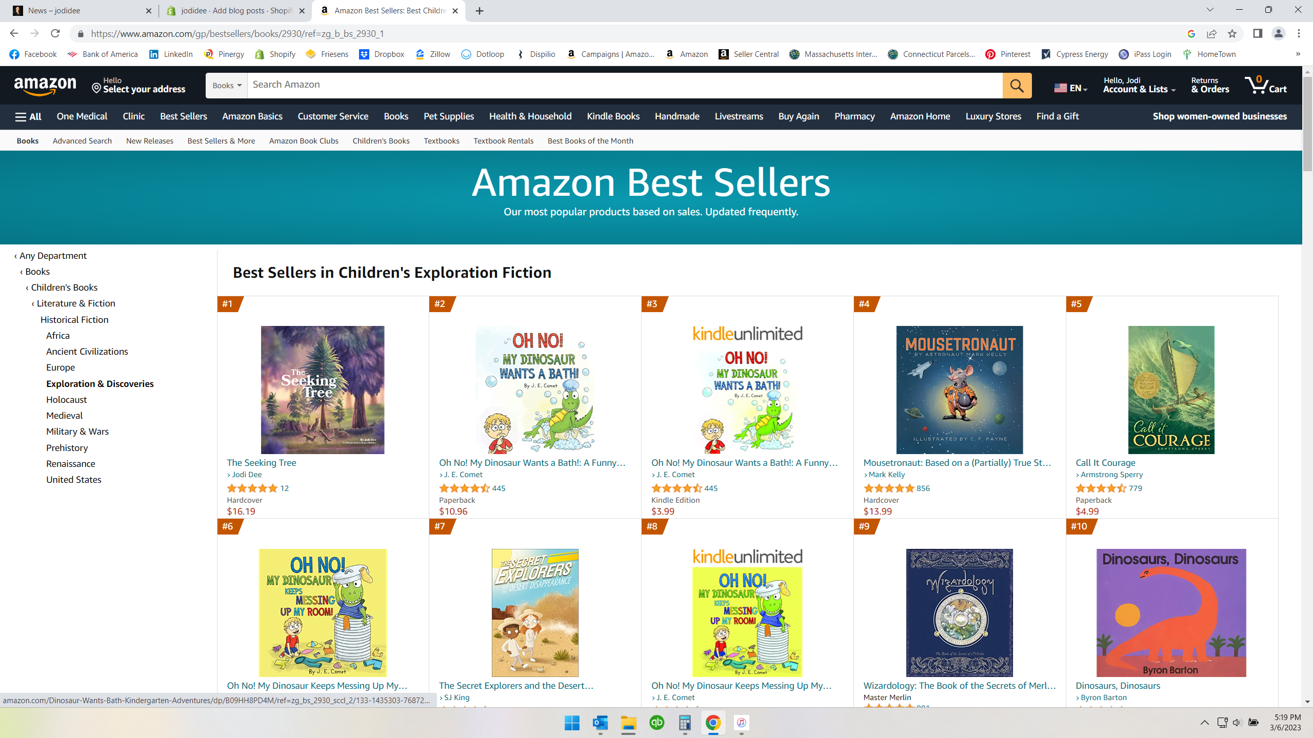 The Seeking Tree hits #1 Best Seller in Children's Exploration Fiction ...