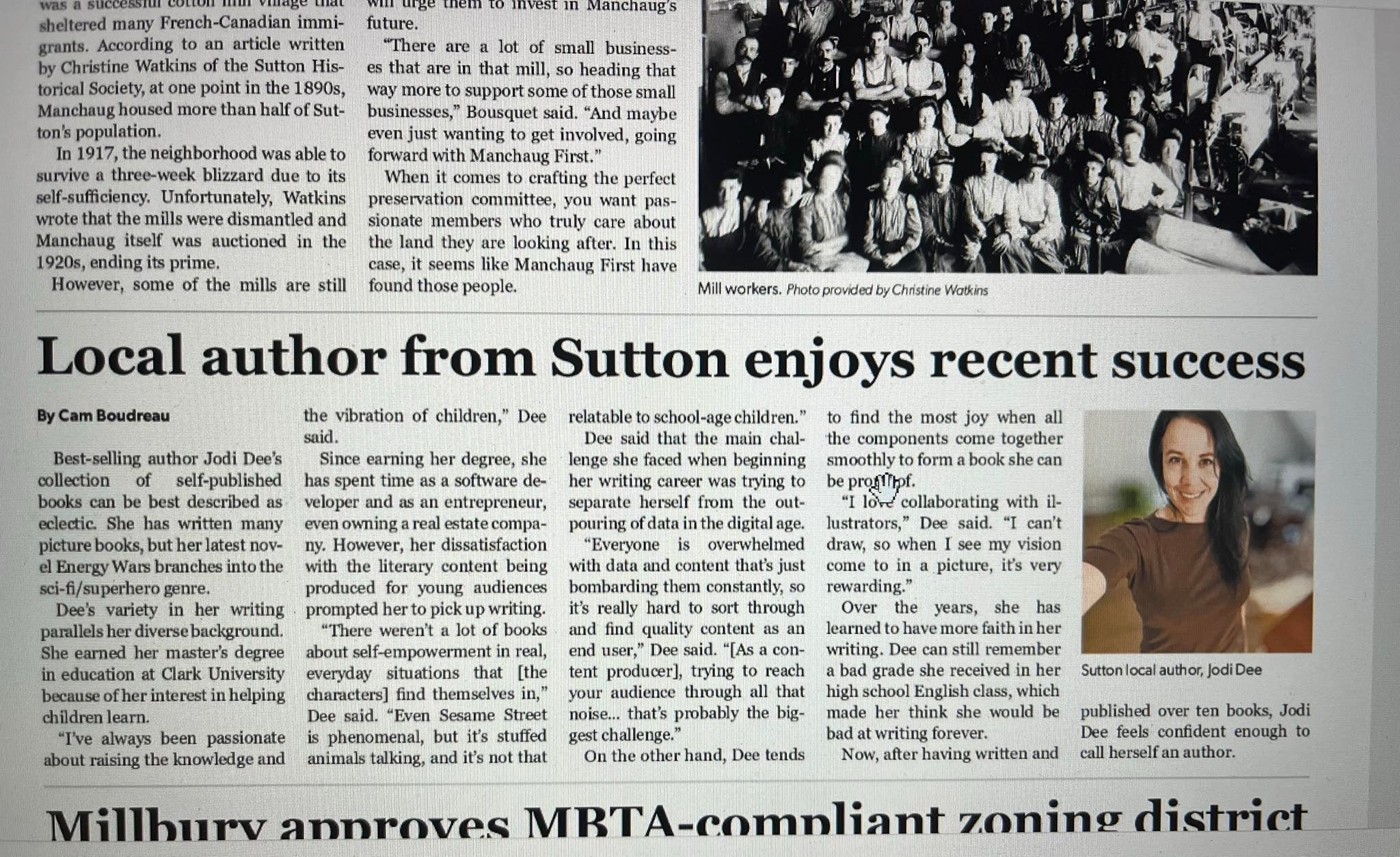 Jodi Dee in The Millbury Sutton Chronicle – jodidee